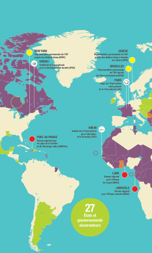 Carte de la Francophonie - Parlons français